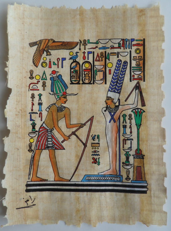 The God Osiris & Pharaoh - Egyptian Art Caravan